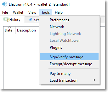 How to create a BTC, BCH or LTC wallet and sign a message | Independent ...